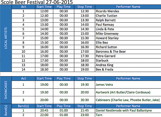 WVFC Music & Beer Festival... Live music all afternoon & evening ...